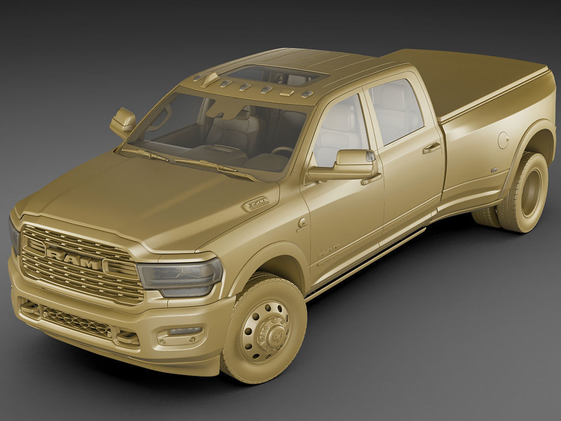 Ram 3500 HD Limited Dually 2019 3D model | CGTrader