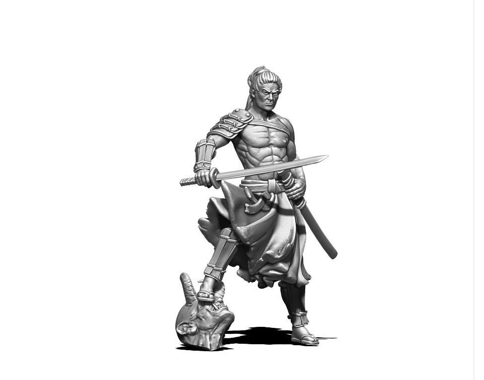 Samurai bundle - 6 miniatures 35mm scale 3D model 3D printable | CGTrader