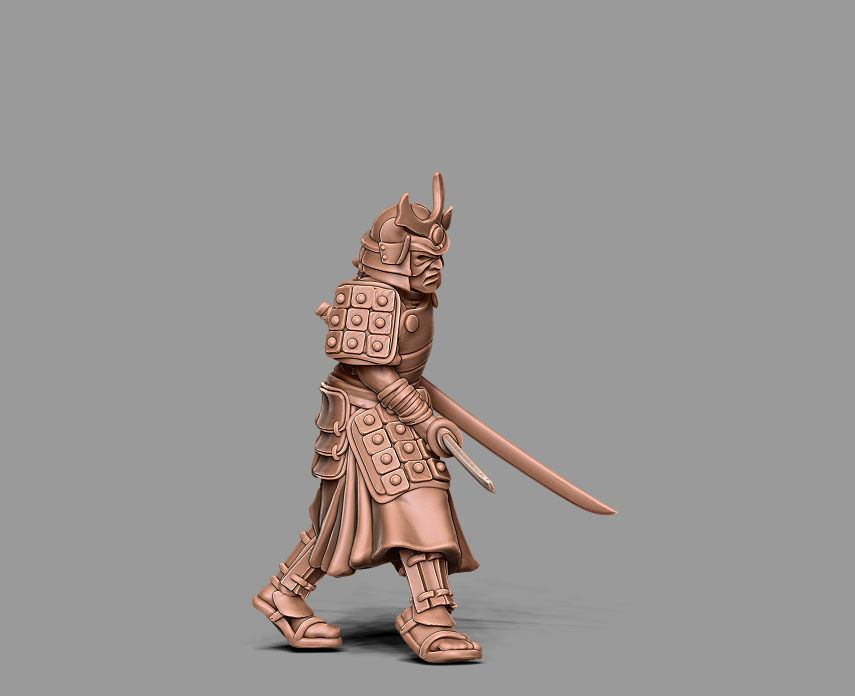 Samurai bundle - 6 miniatures 35mm scale 3D model 3D printable | CGTrader