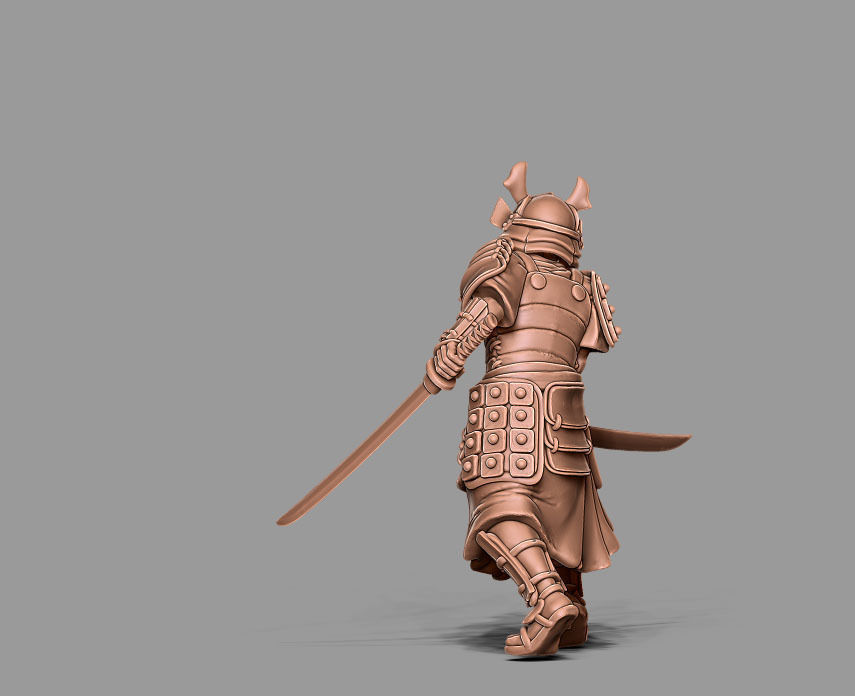 Samurai bundle - 6 miniatures 35mm scale 3D model 3D printable | CGTrader