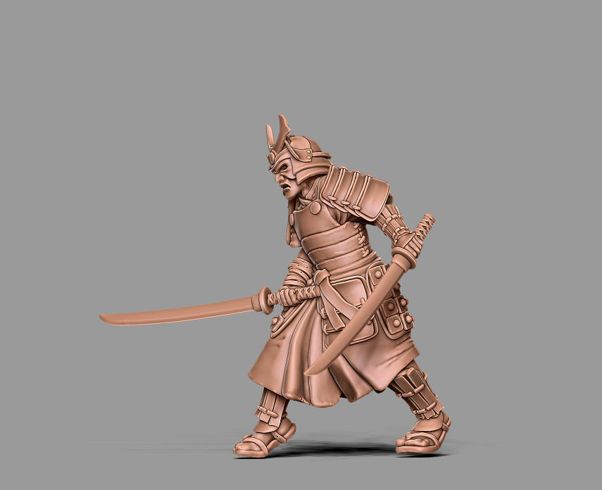 Samurai bundle - 6 miniatures 35mm scale 3D model 3D printable | CGTrader