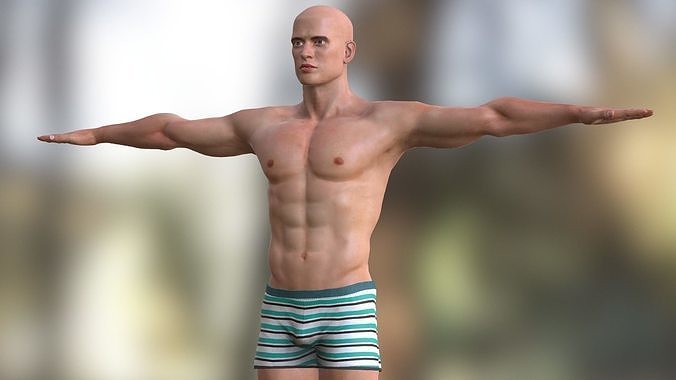 high poly male character 3D model | CGTrader