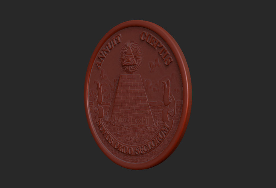 Great Seal of the United States Reverse Side 3D model | CGTrader