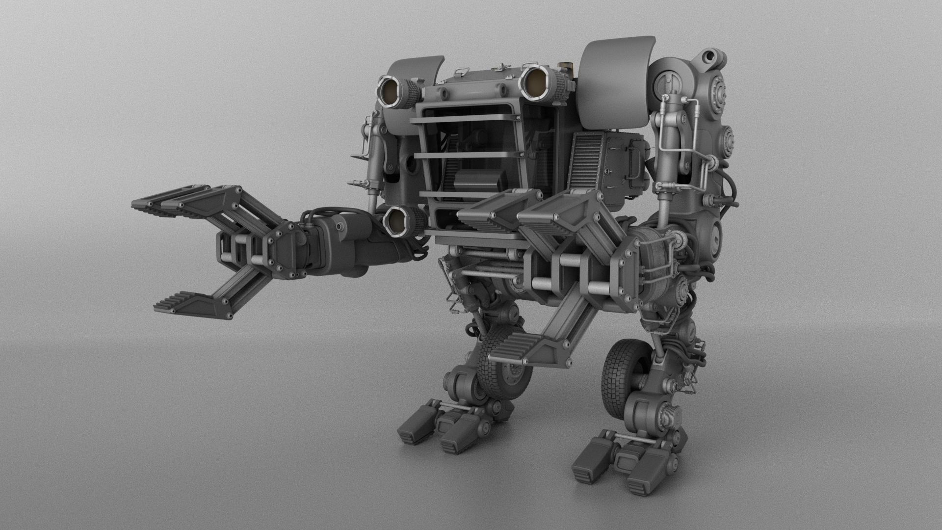 Sci-Fi robot Worker Powerloader 3D model | CGTrader