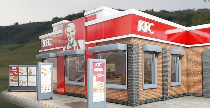 3D model kfc restaurant VR / AR / low-poly | CGTrader