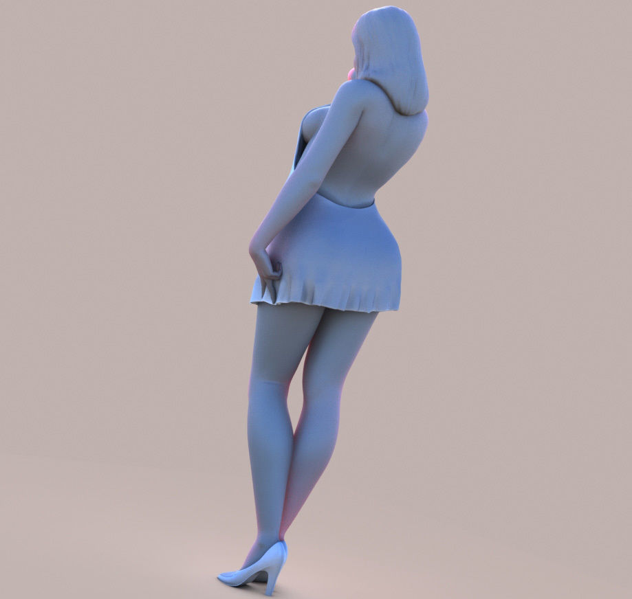 Chubby Lady 3D model 3D printable | CGTrader
