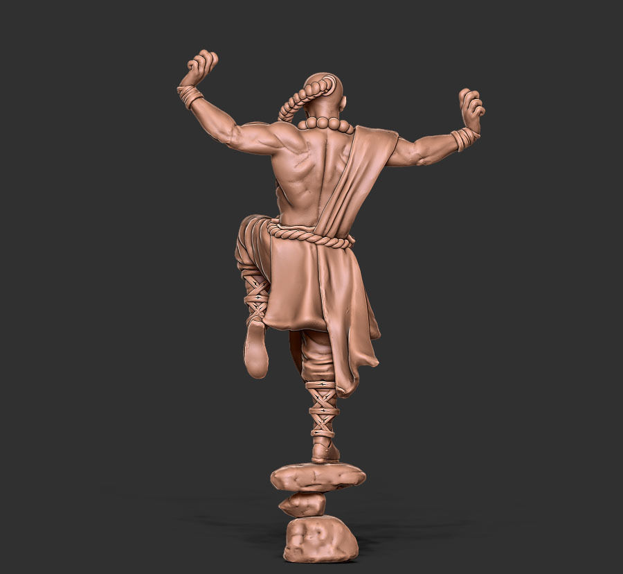 Shaolin monk remix - 35mm scale 3D model 3D printable | CGTrader