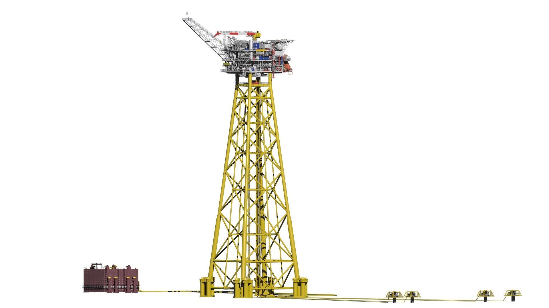 fixed platform Solan 3D model | CGTrader