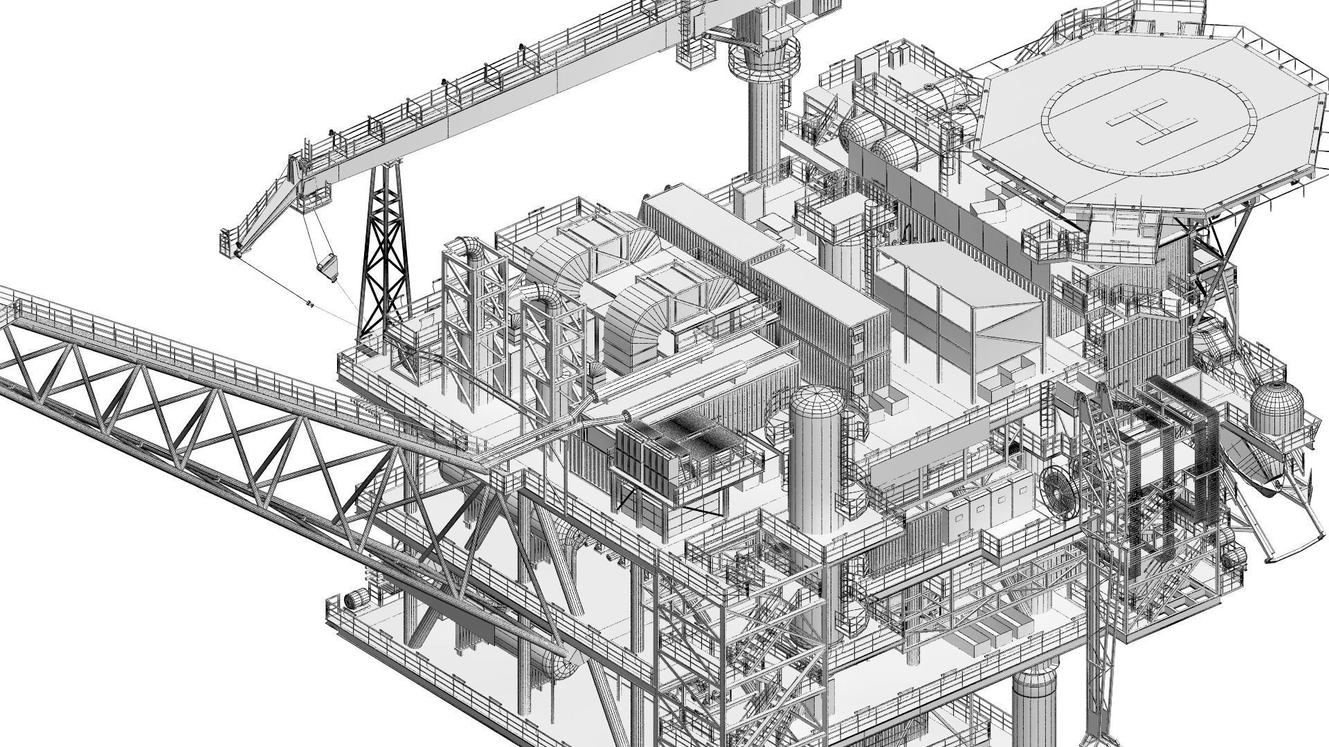 fixed platform Solan 3D model | CGTrader