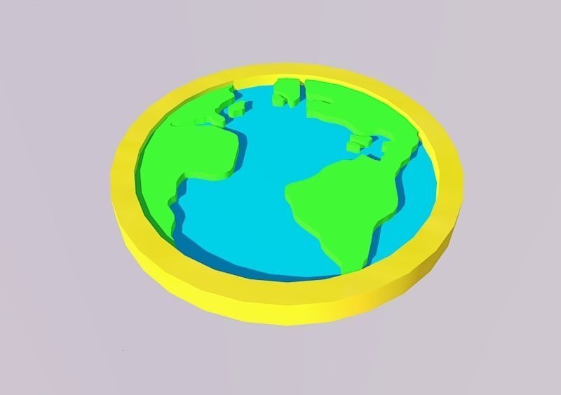 Simple Flat Earth Model free 3D model 3D printable | CGTrader
