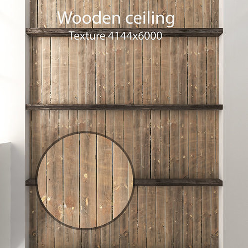 Wooden ceiling with beams 3 Texture | CGTrader