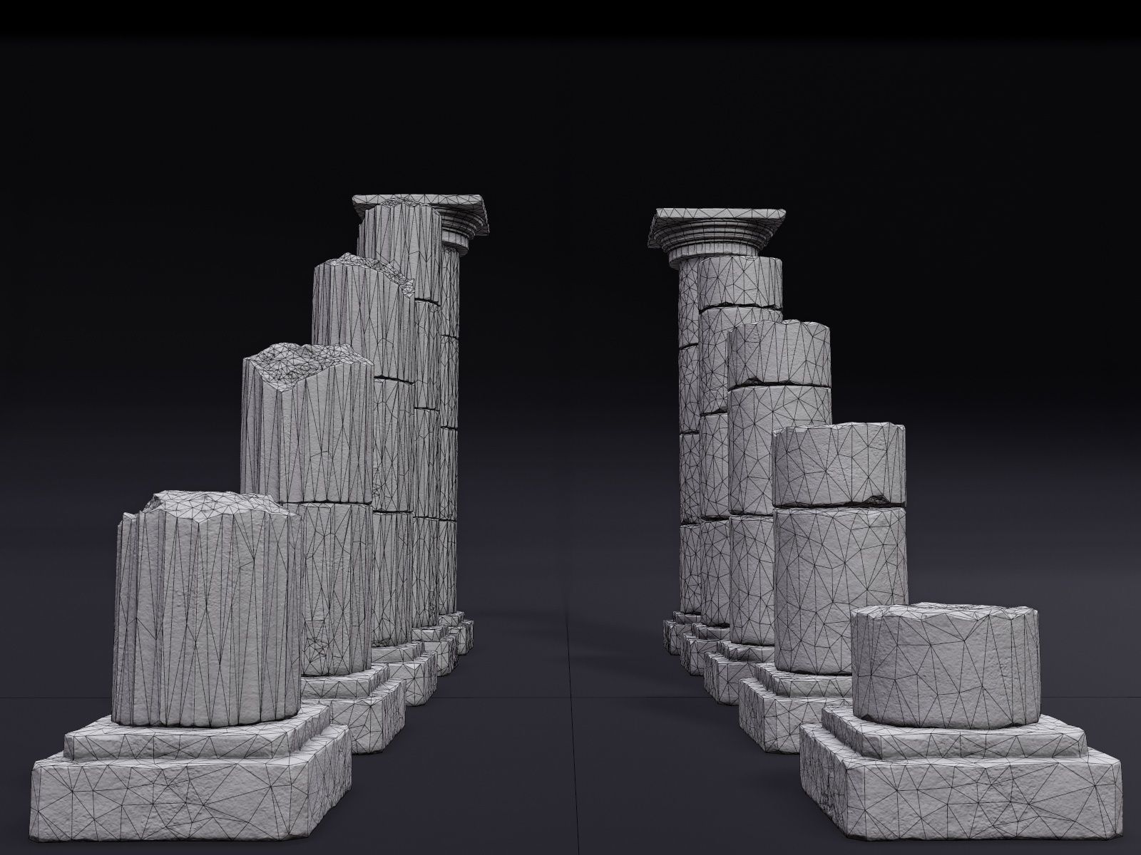 3D model Modular Columns VR / AR / low-poly | CGTrader