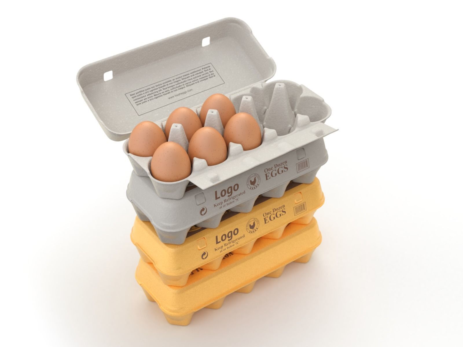Rigged Egg Box 3D model rigged | CGTrader