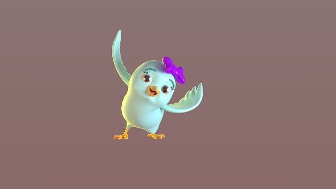 3D model Cartoon Bow Bird VR / AR / low-poly | CGTrader