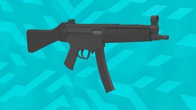 3D model Low-Poly MP5 SMG VR / AR / low-poly | CGTrader