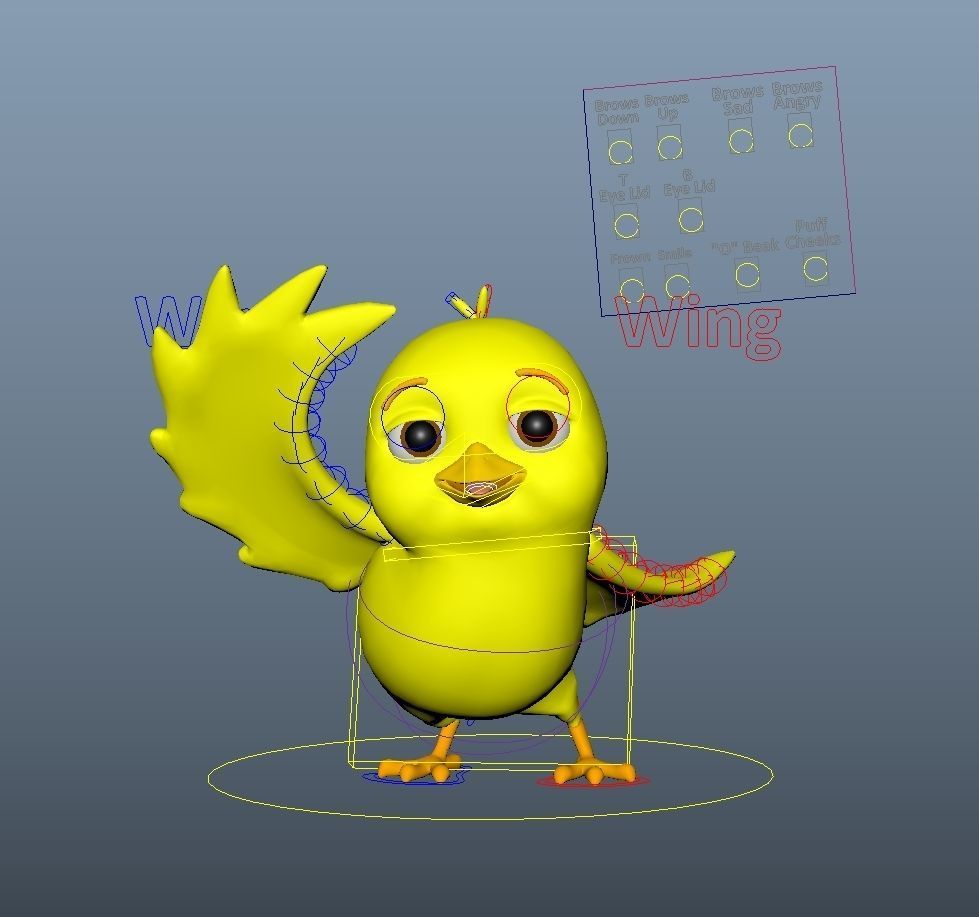 3D model Cartoon Papa Bird VR / AR / low-poly | CGTrader