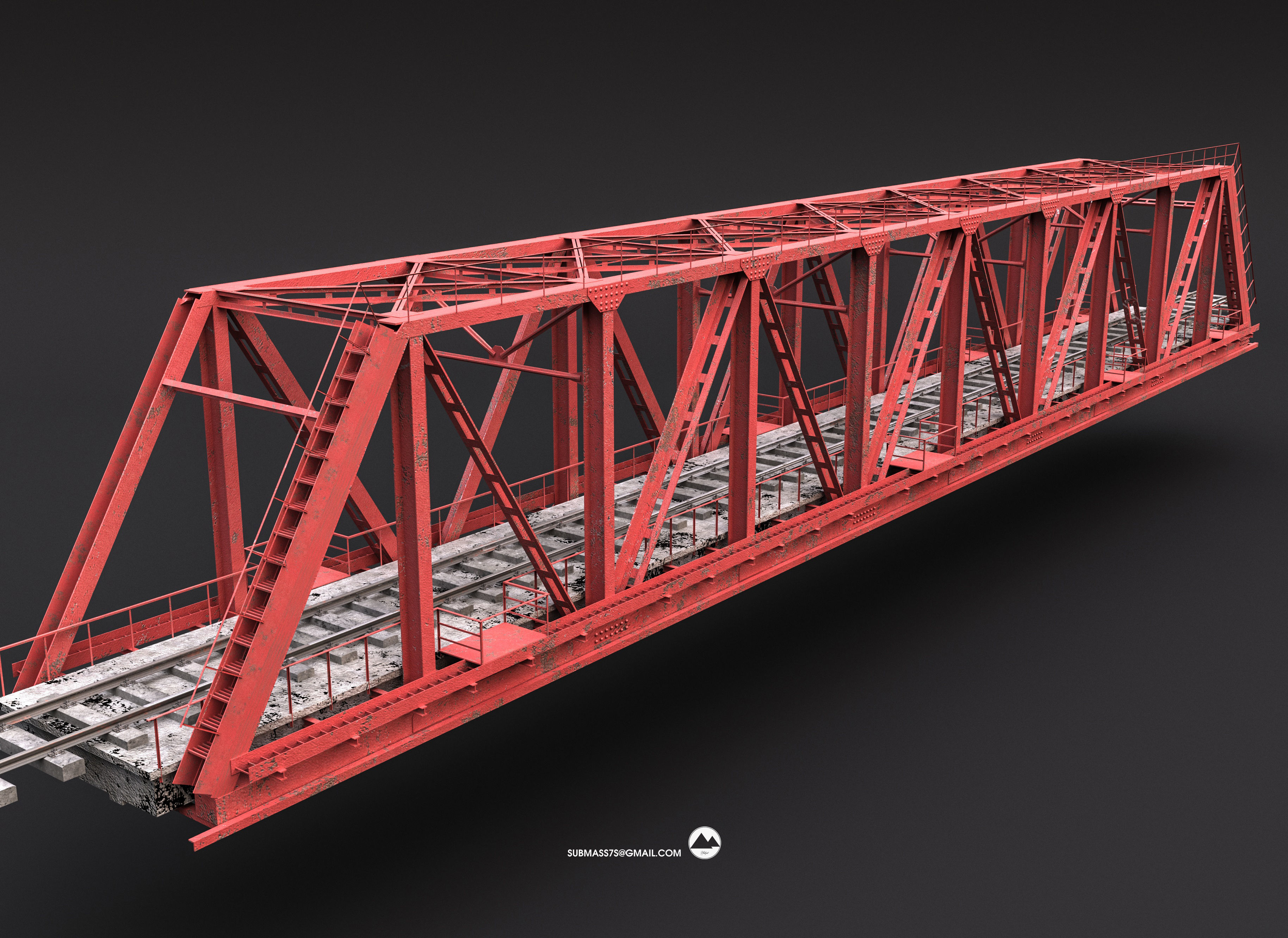 Railway bridge 3D model 3D model | CGTrader