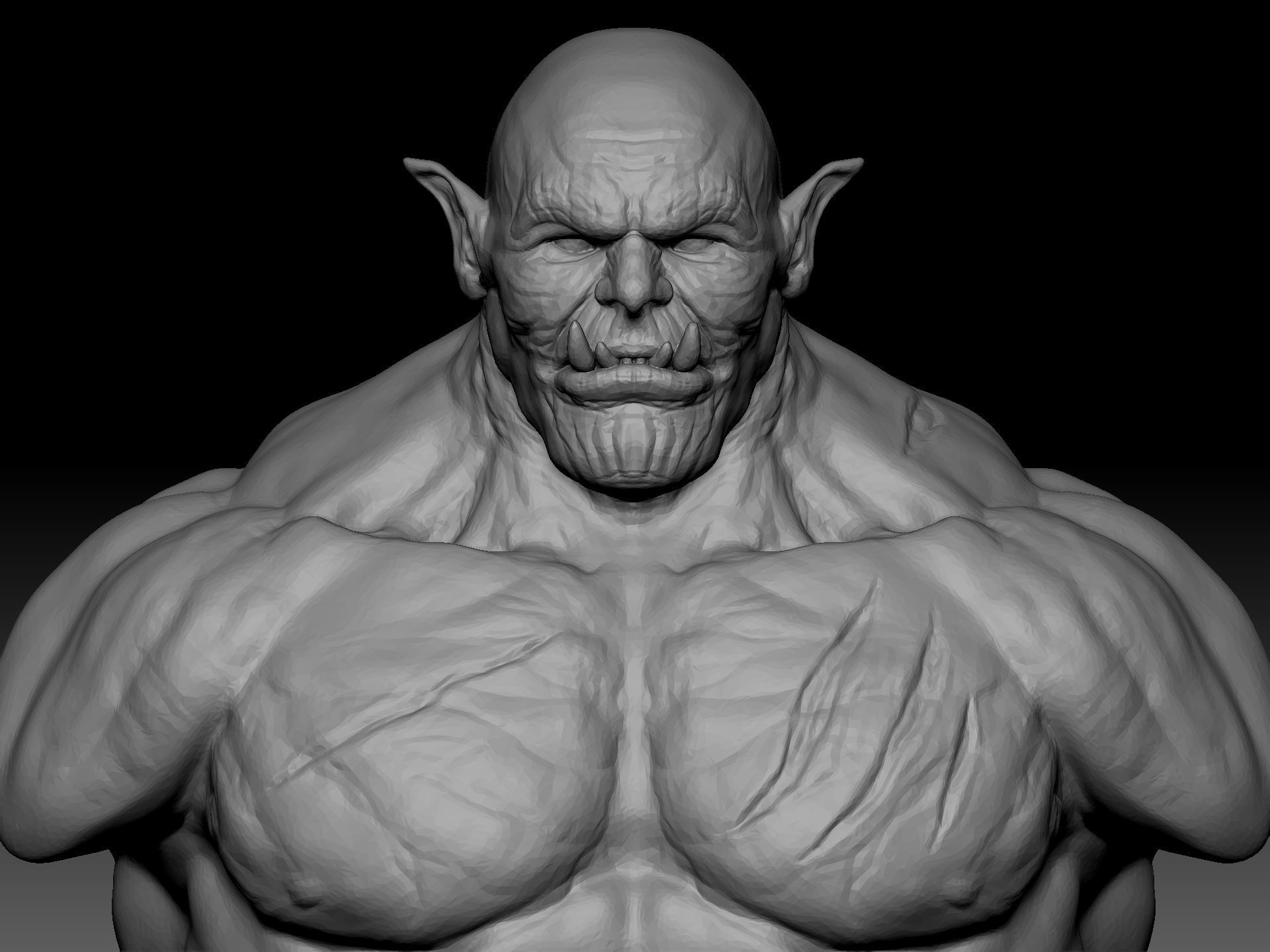 FREE Ork Bust Model free 3D model 3D printable | CGTrader