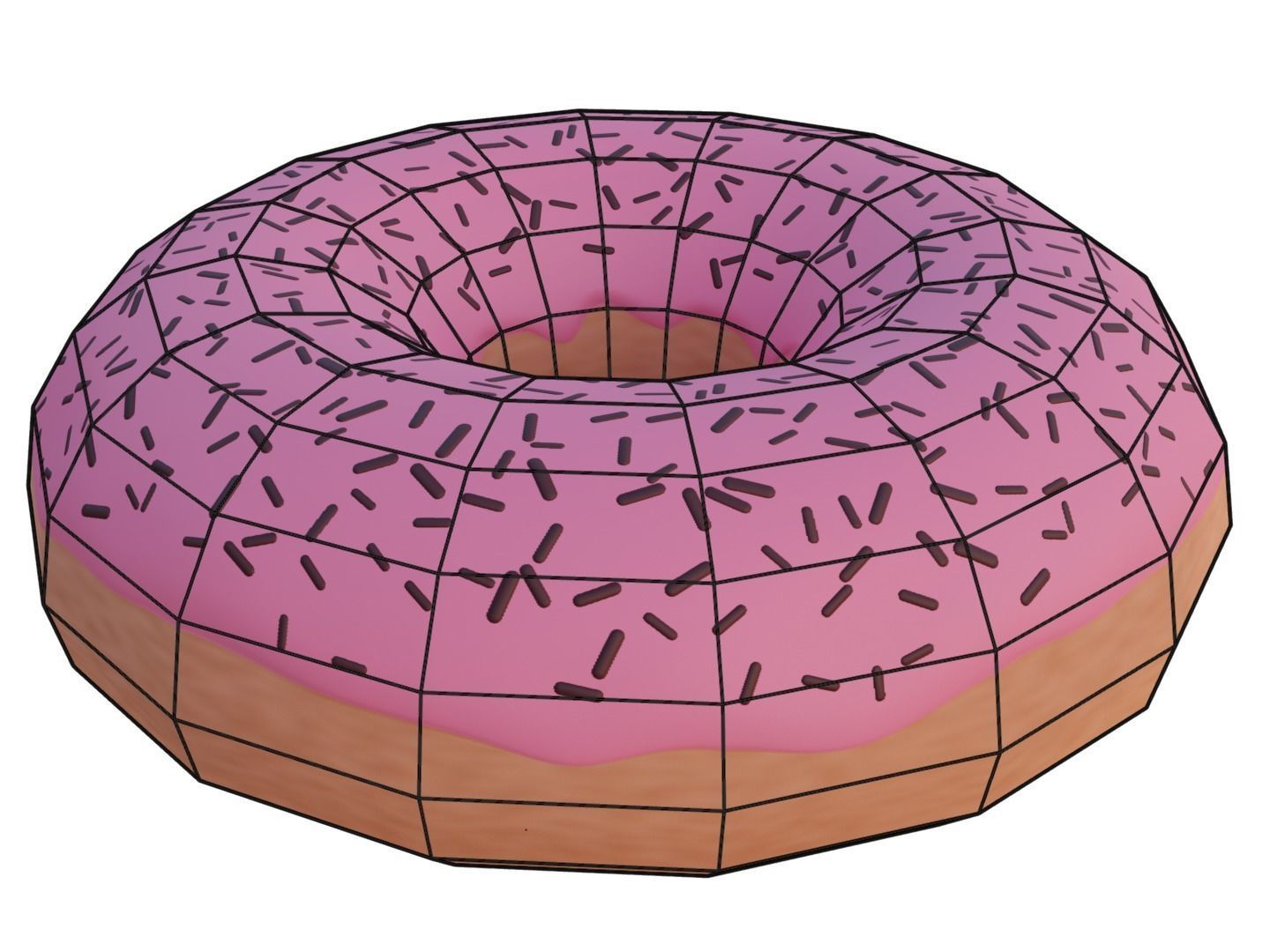Low-Poly Donut free VR / AR / low-poly 3D model | CGTrader