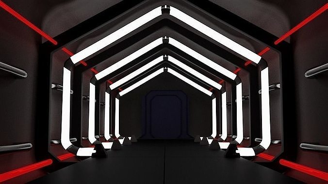 SCI-FI Corridor 3D Model FREE free 3D model animated | CGTrader