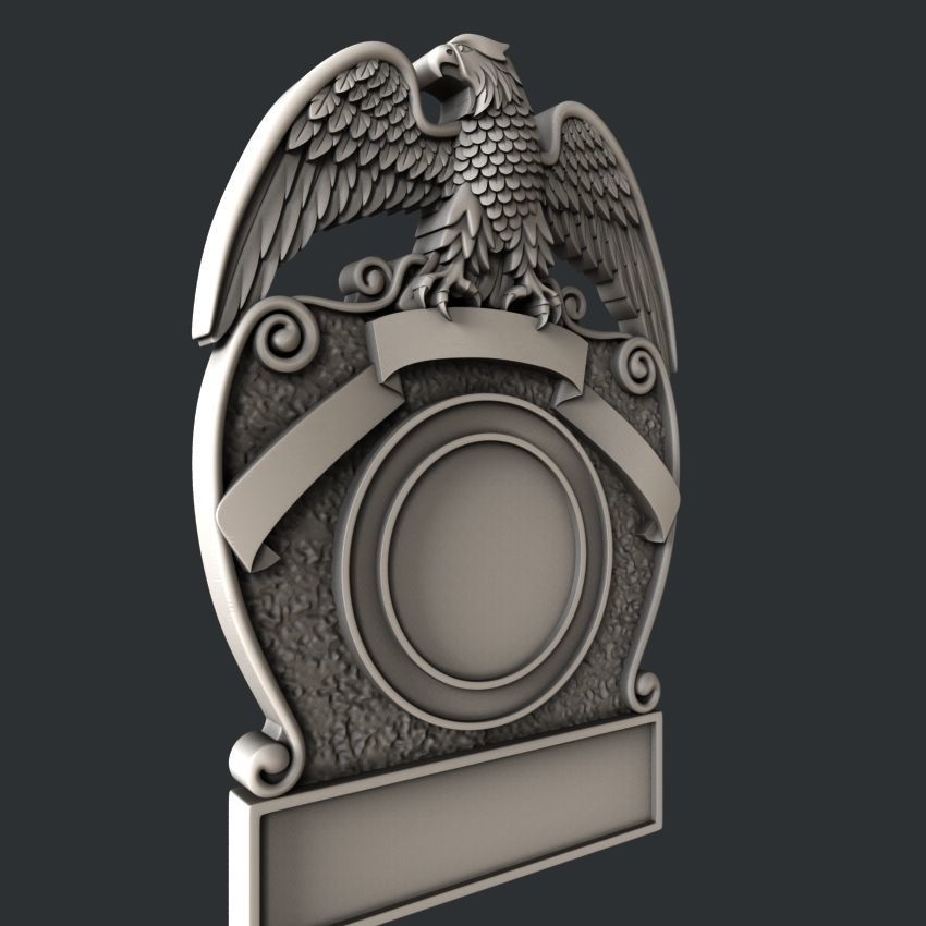 3d STL models for CNC router badge B2 3D model | CGTrader