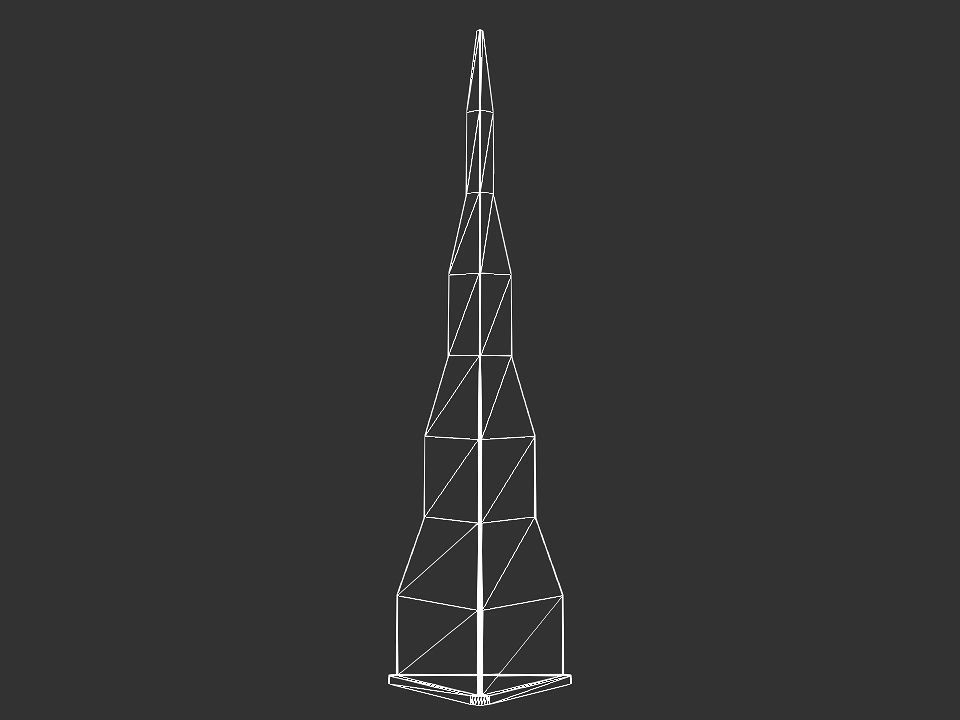 3D model Triangles tower VR / AR / low-poly | CGTrader