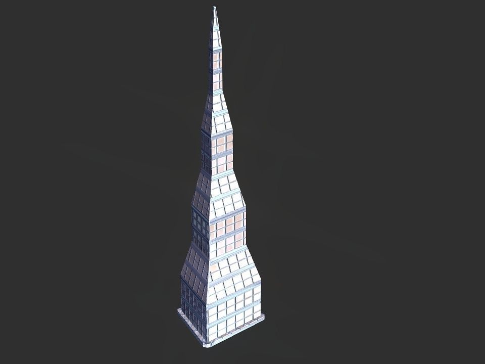 3D model Triangles tower VR / AR / low-poly | CGTrader
