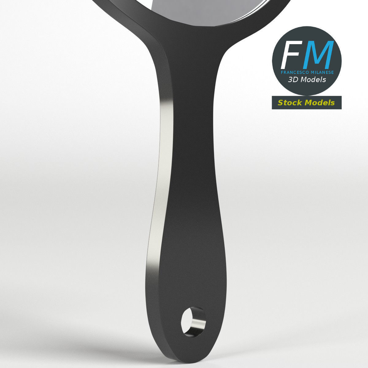 Round handheld mirror 3D model | CGTrader