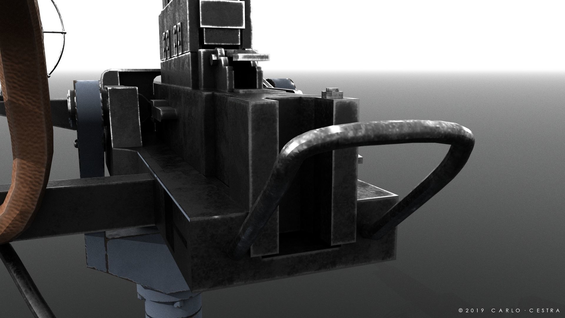 3D model Type 96 - 25mm AT-AA Japanese single gun VR / AR / low-poly ...