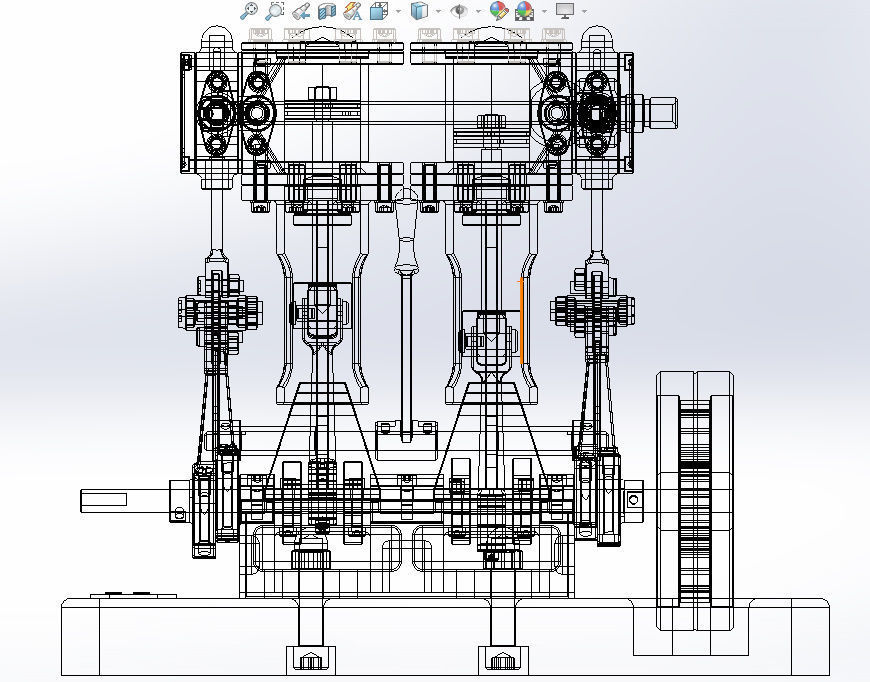 VERTICAL TWIN STEAM ENGINE - WITH REVERSE GEAR 3D model animated rigged ...