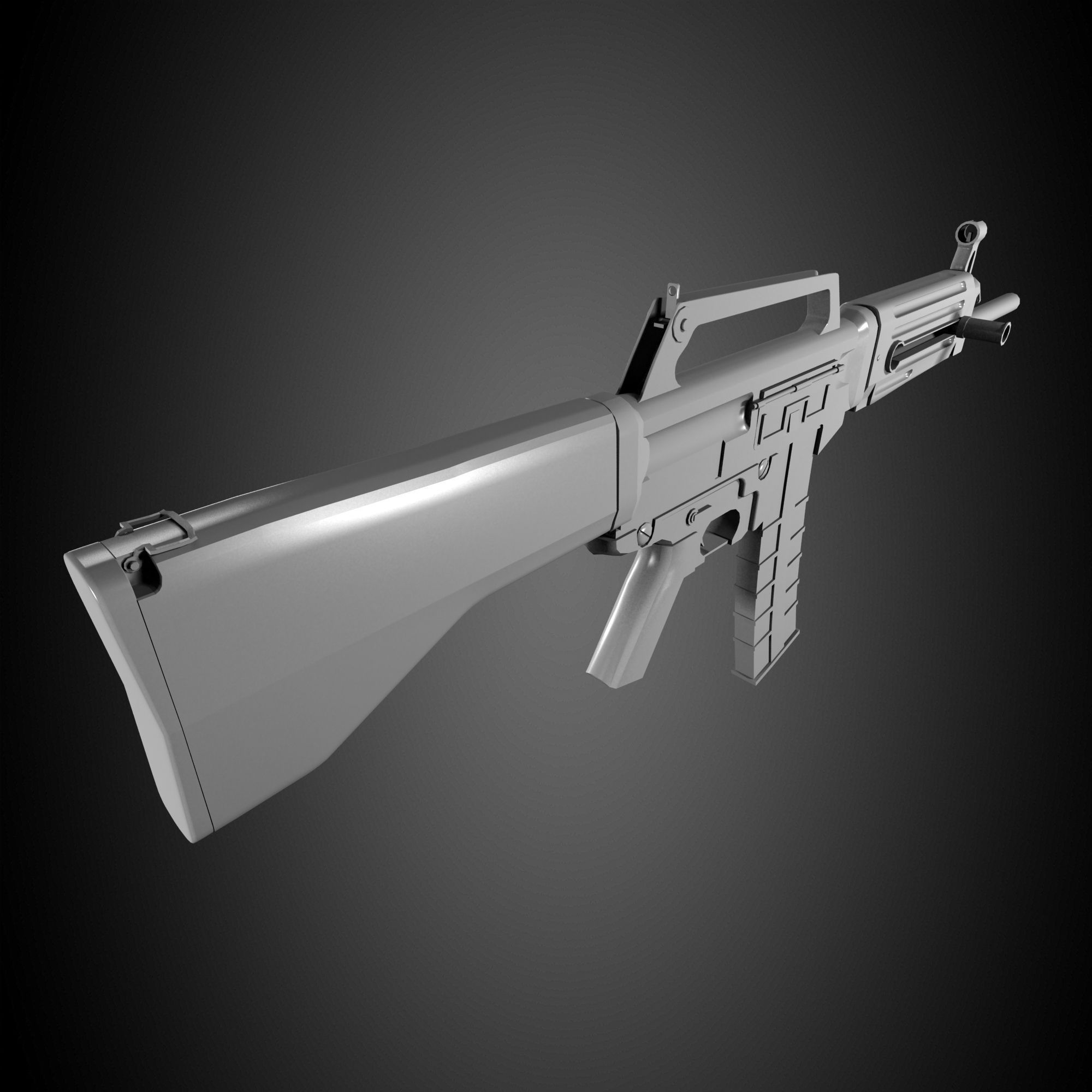 3D model USAS 12 Shotgun low pol VR / AR / low-poly | CGTrader