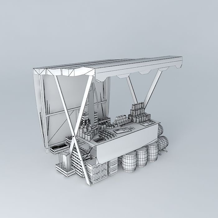 Market Stall free 3D model | CGTrader