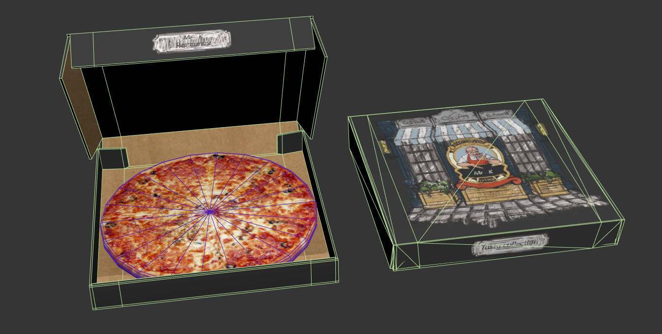 3D model Pizza Package VR / AR / low-poly | CGTrader
