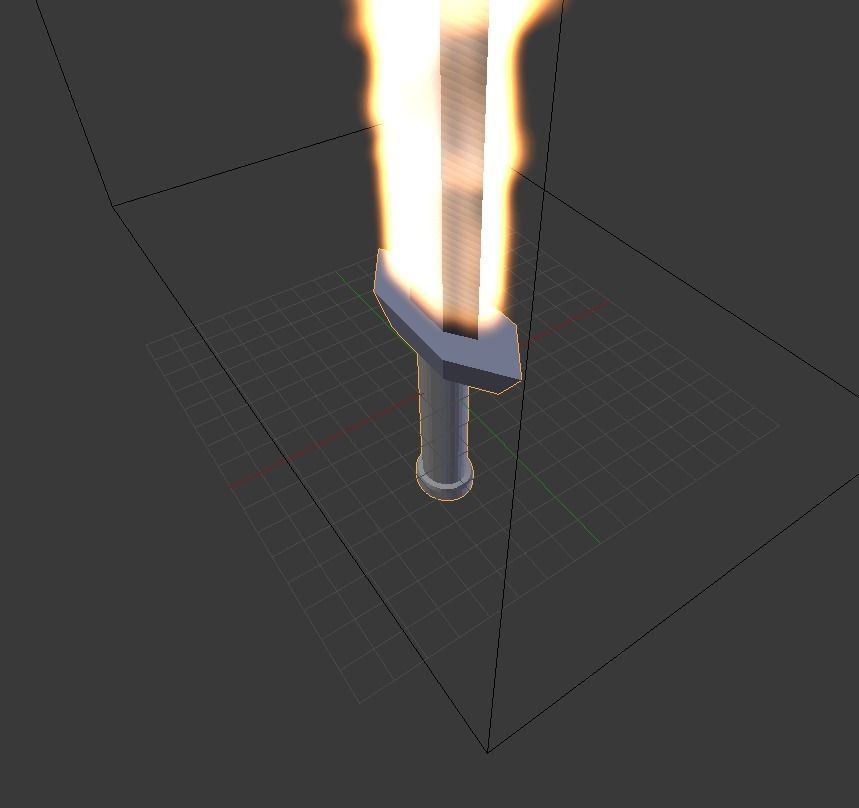 Magic fire sword 3D model animated | CGTrader