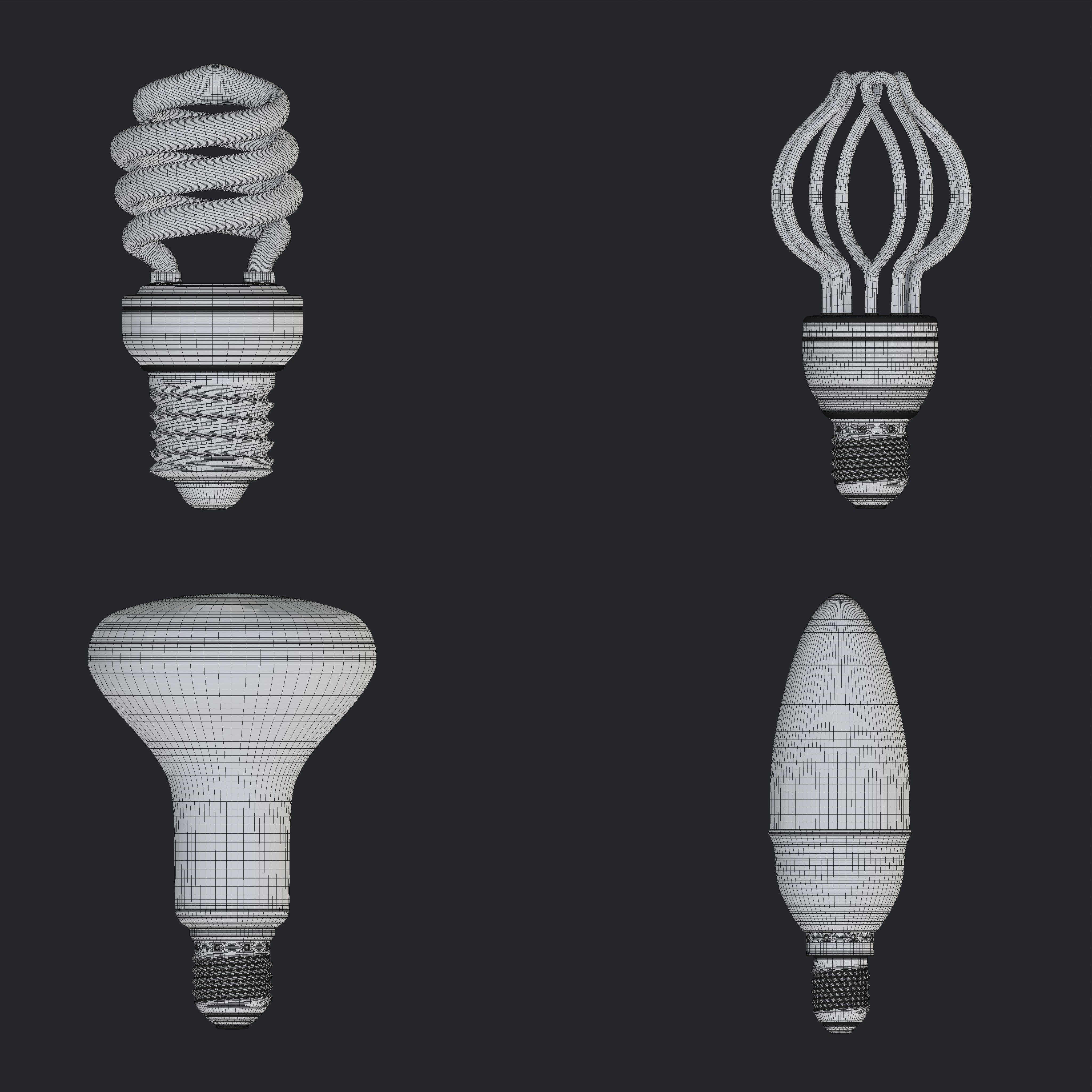3D model Light bulbs collection VR / AR / low-poly | CGTrader