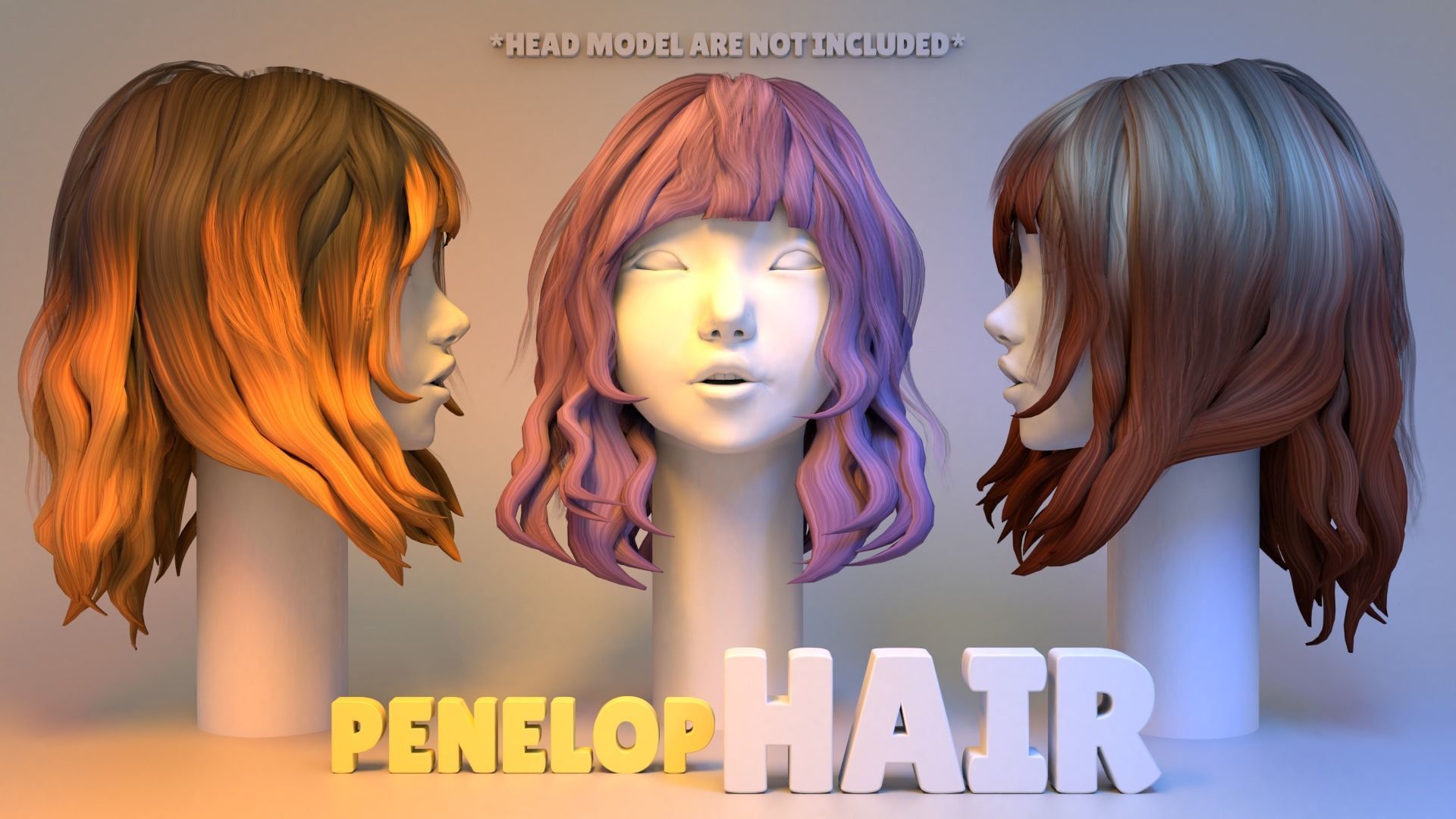 Penelop Hair 3D model | CGTrader