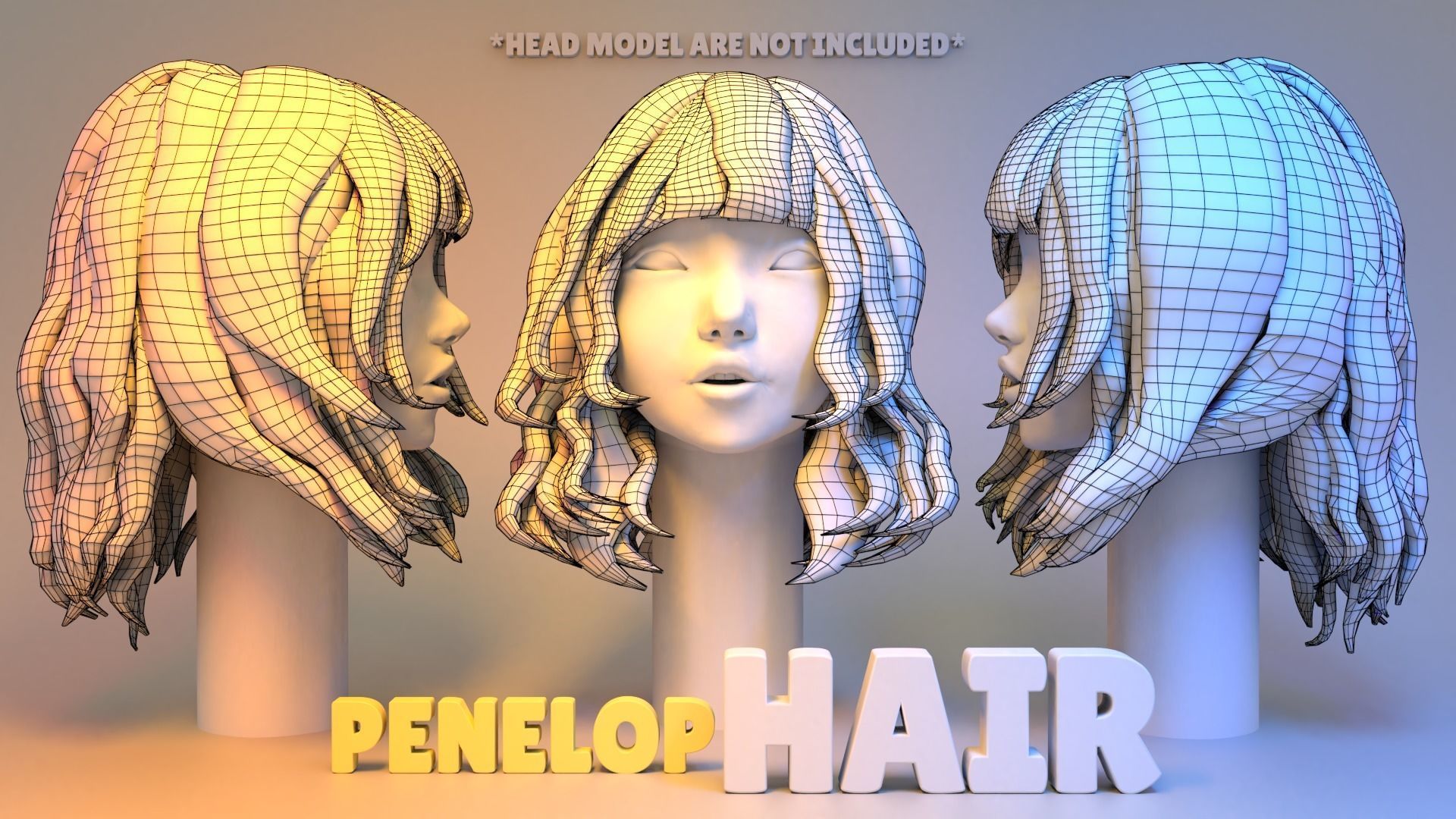 Penelop Hair 3D model | CGTrader