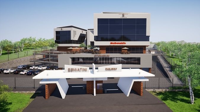 OFFICE PARK COMPLEX 3D model | CGTrader