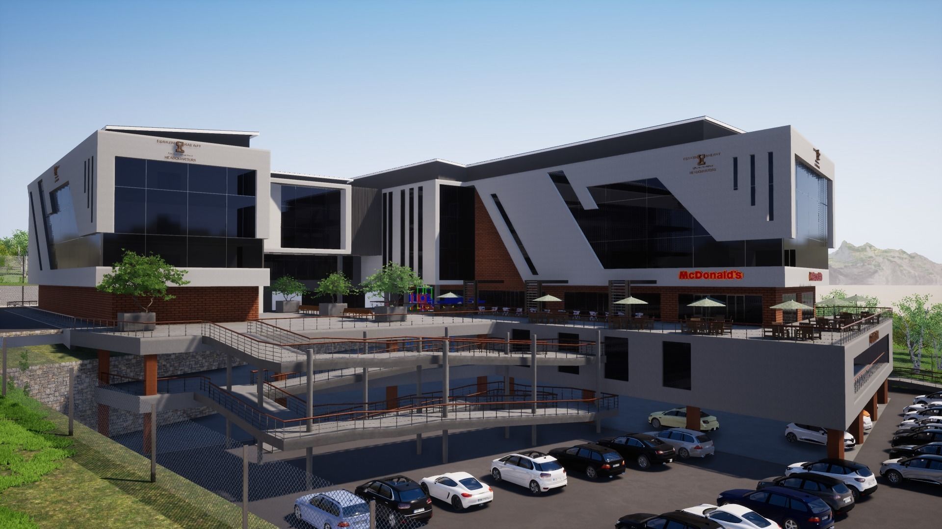 OFFICE PARK COMPLEX 3D model | CGTrader