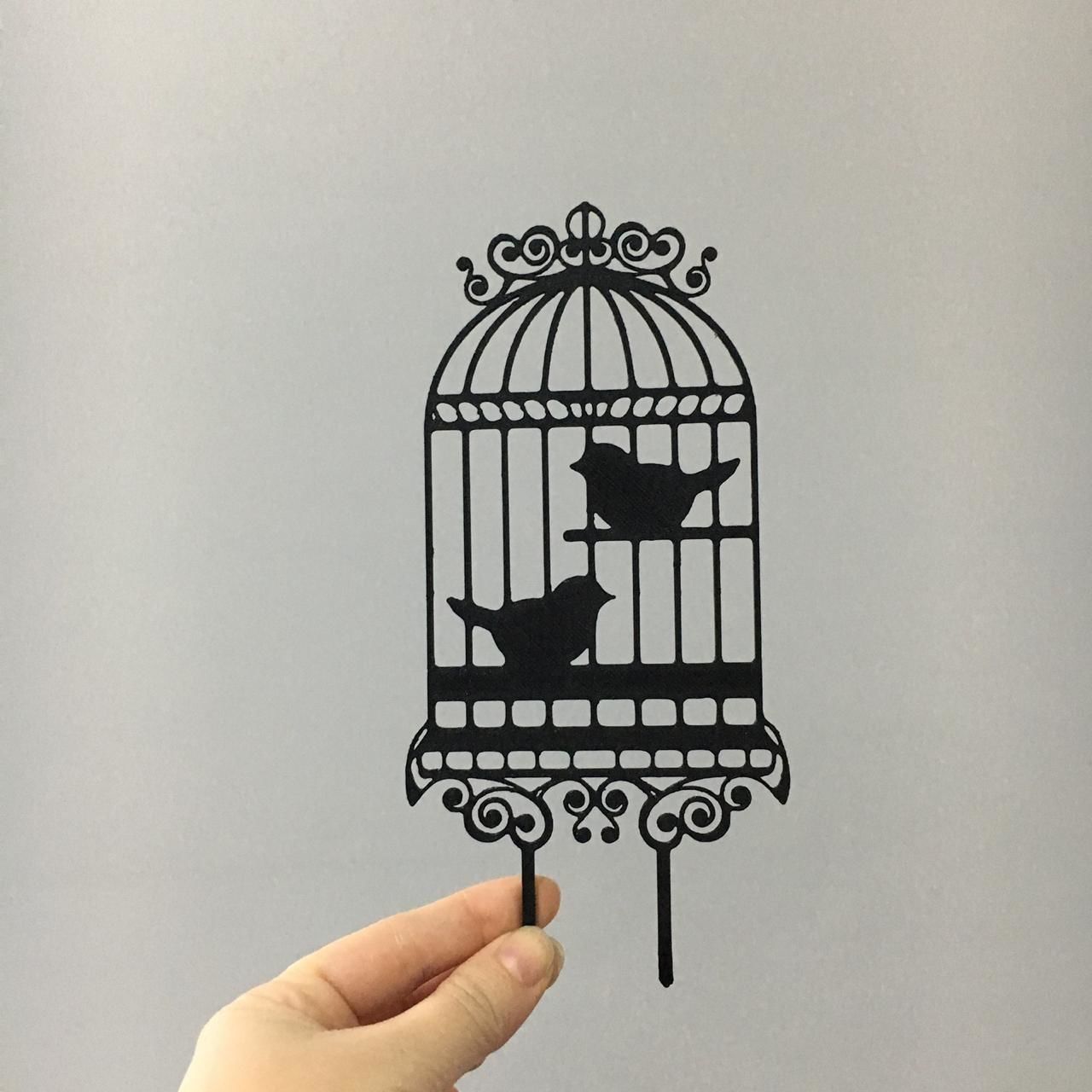 Bird Cage Cake Topper 3D model 3D printable | CGTrader