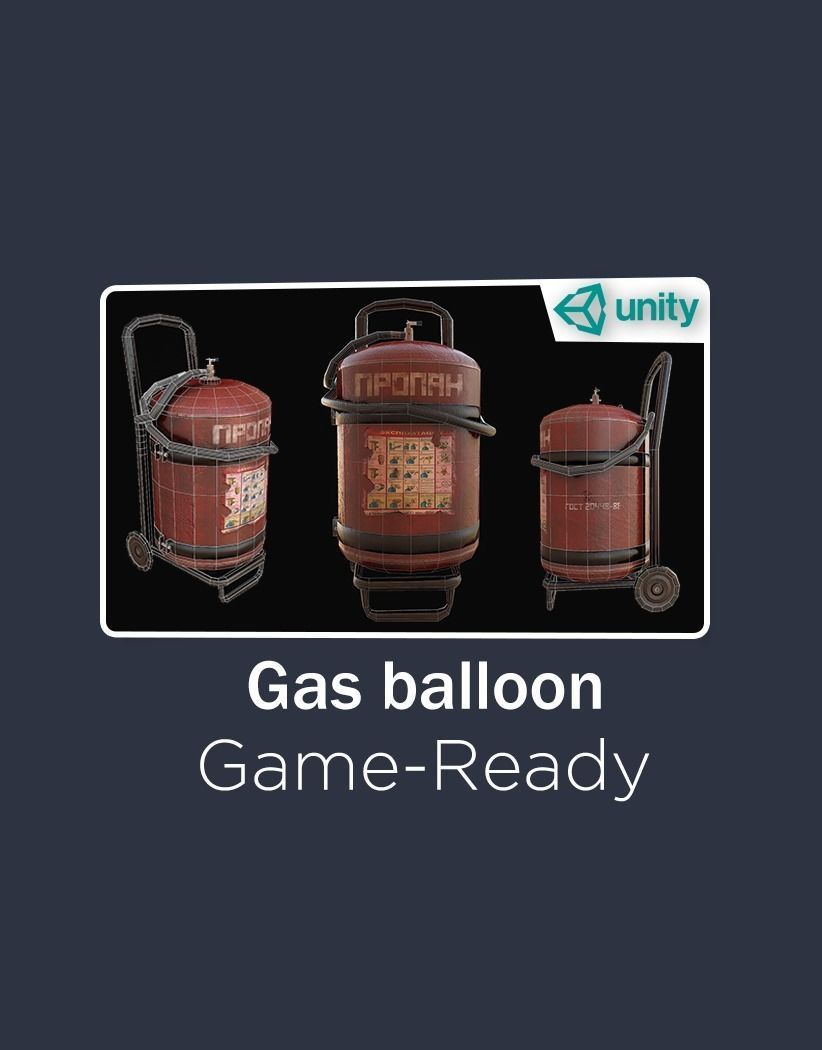 Gas - Propane balloon - Game Props free VR / AR / low-poly 3D model ...