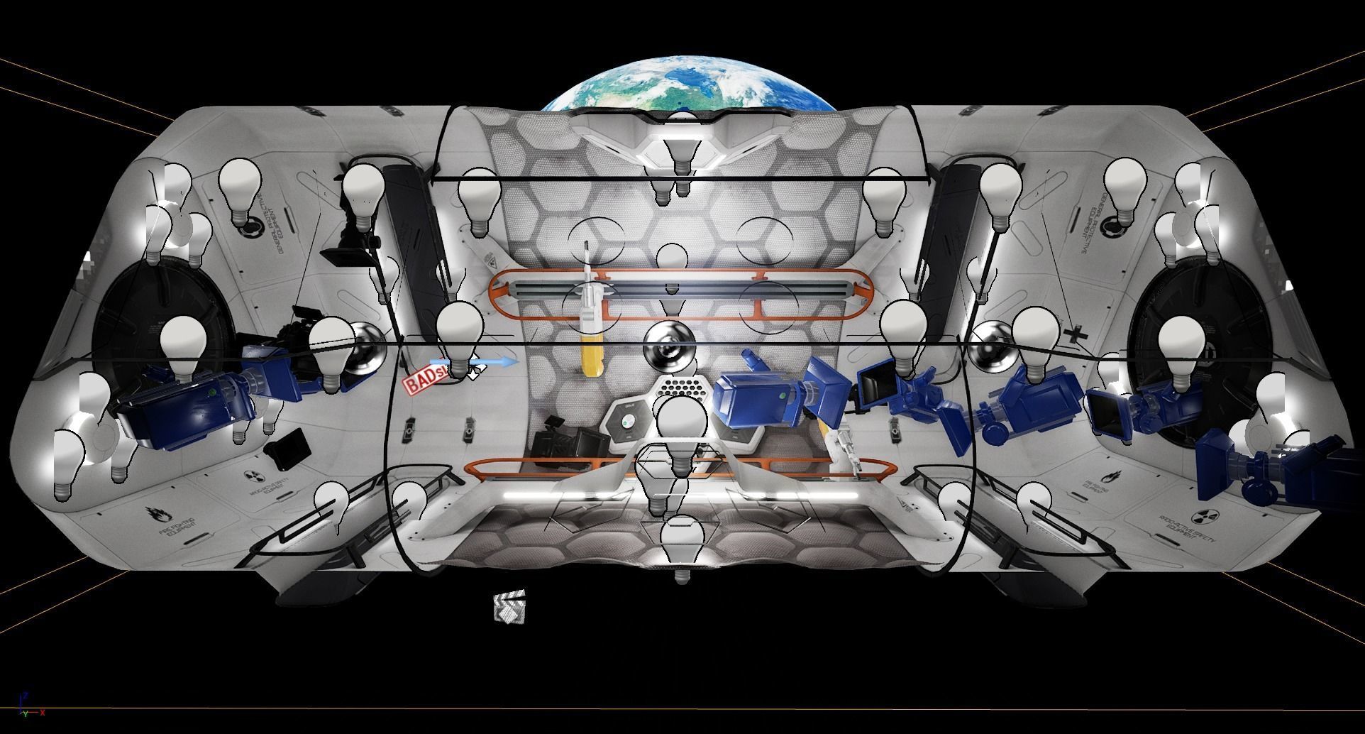 3D model Sci-fi Spacecraft Interior VR / AR / low-poly | CGTrader