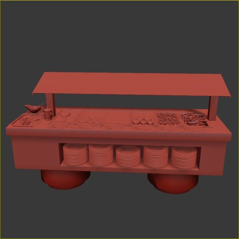 Buffet food stand 3D model | CGTrader