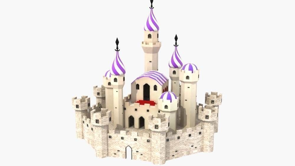 Cartoon scene playground castle arch 3D model animated | CGTrader