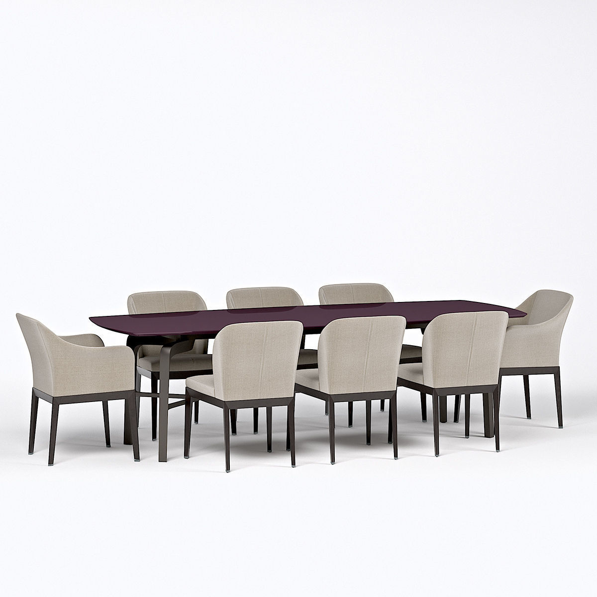 Giorgetti blade table and giorgetti normal chair 3D model | CGTrader