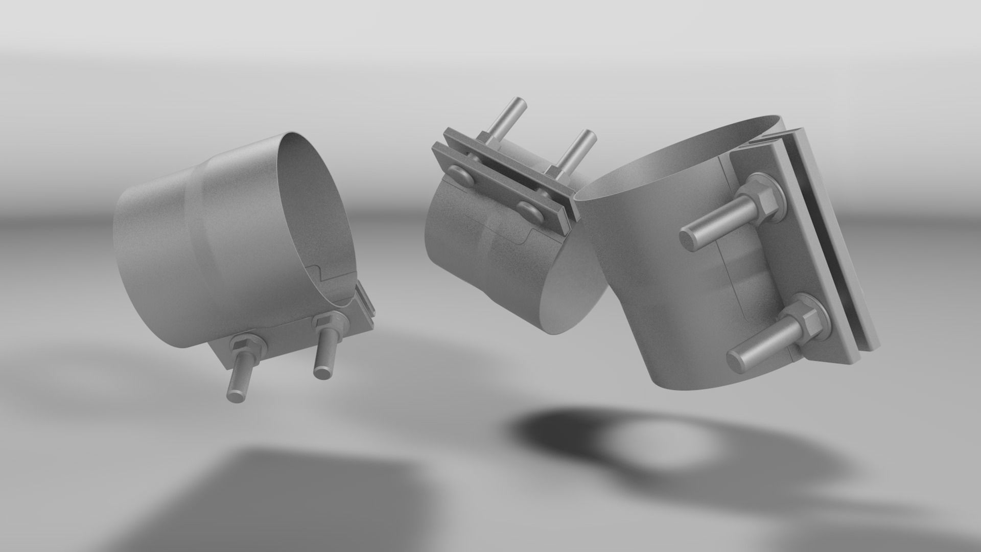 Tube clamp and adapter 3D model | CGTrader