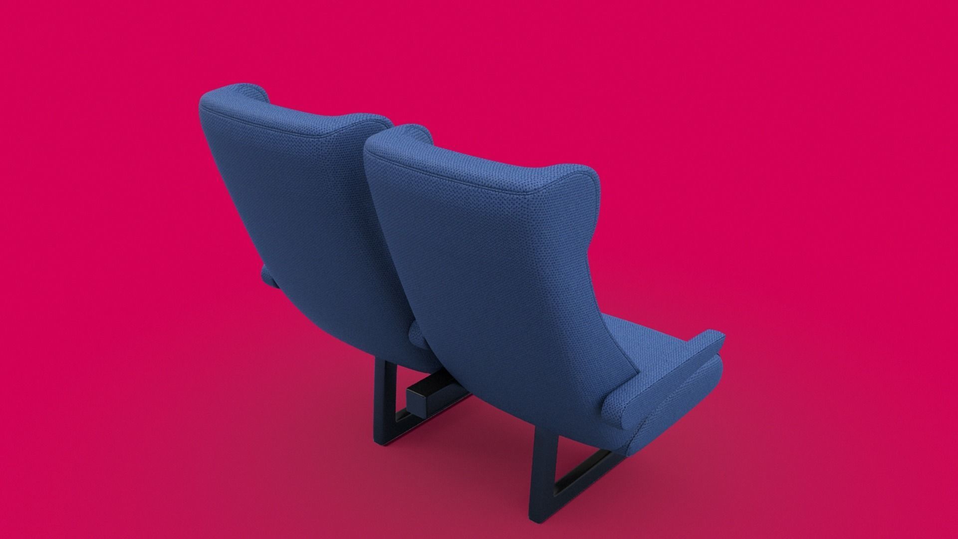 Train seat Plane passenger seats with pillow and armrest 3D model ...