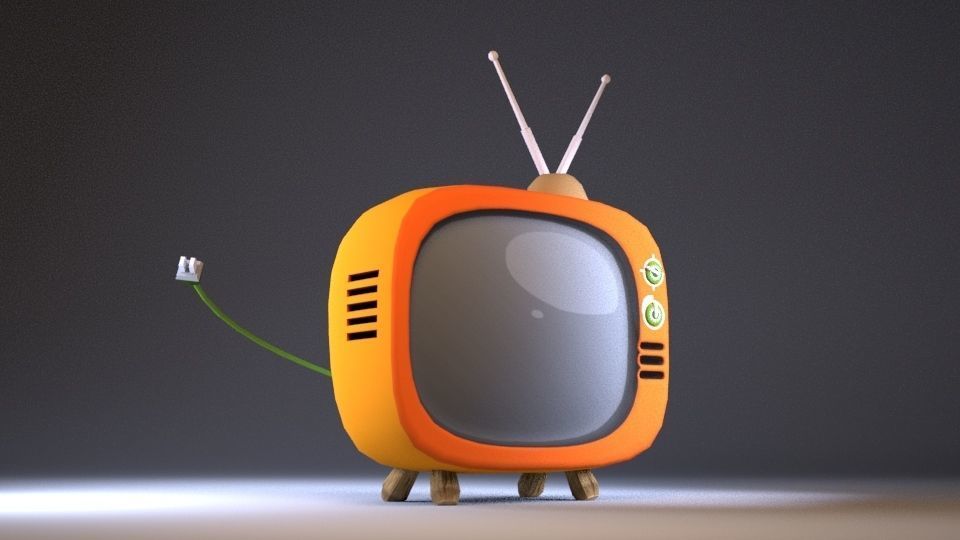 TV Model 3D retro 3D model | CGTrader