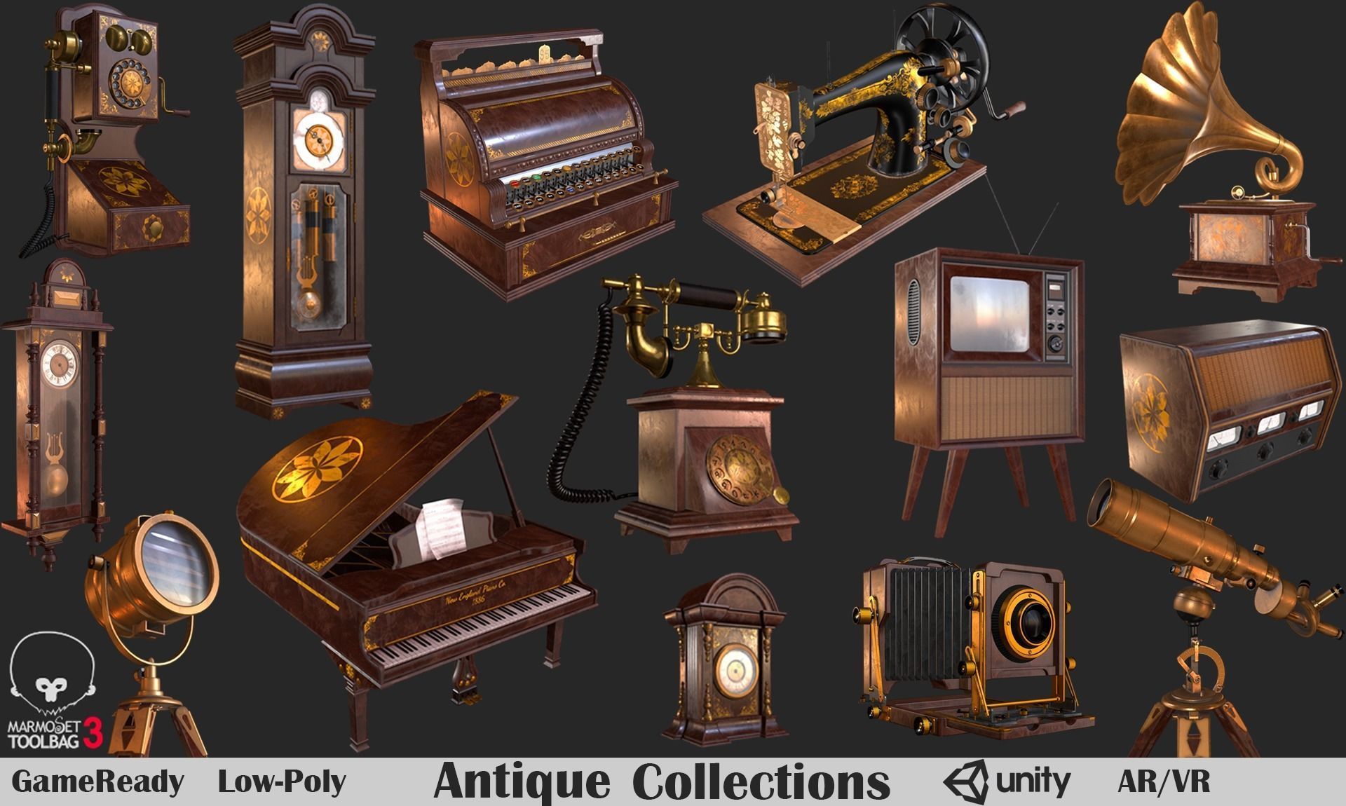3D model Antique Collections PBR VR / AR / low-poly | CGTrader
