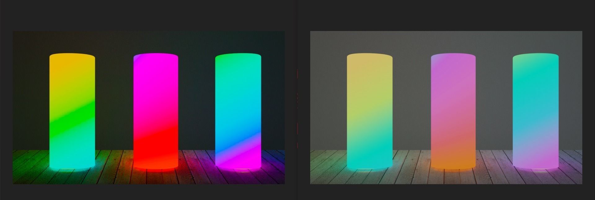 Realistic Led lamps 3D model | CGTrader
